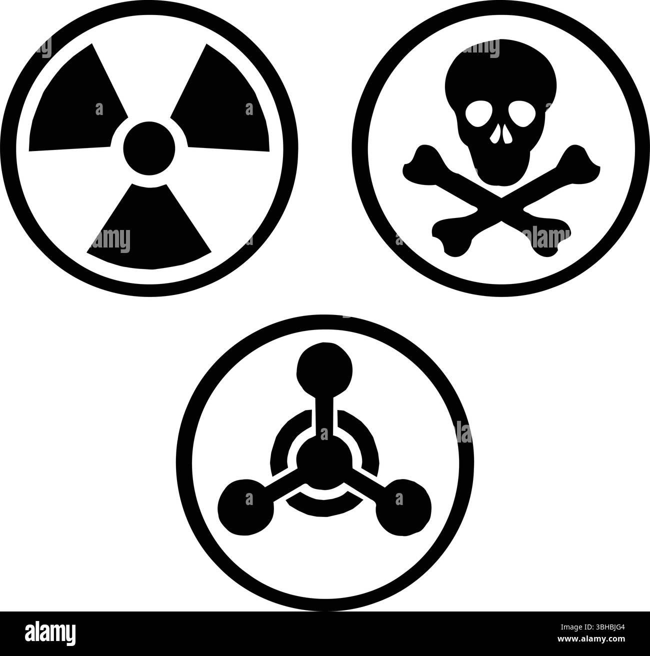 Dangerous Hazard Symbols: Radiation, Poison, and Chemical Warning Signs ...
