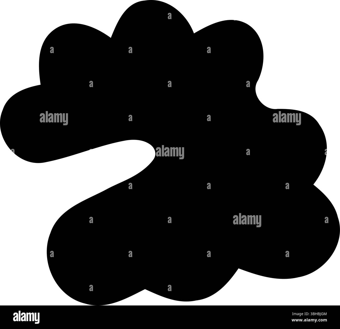 Abstract Black Blob Shape Icon Organic Irregular Design Element Stock Vector Image And Art Alamy