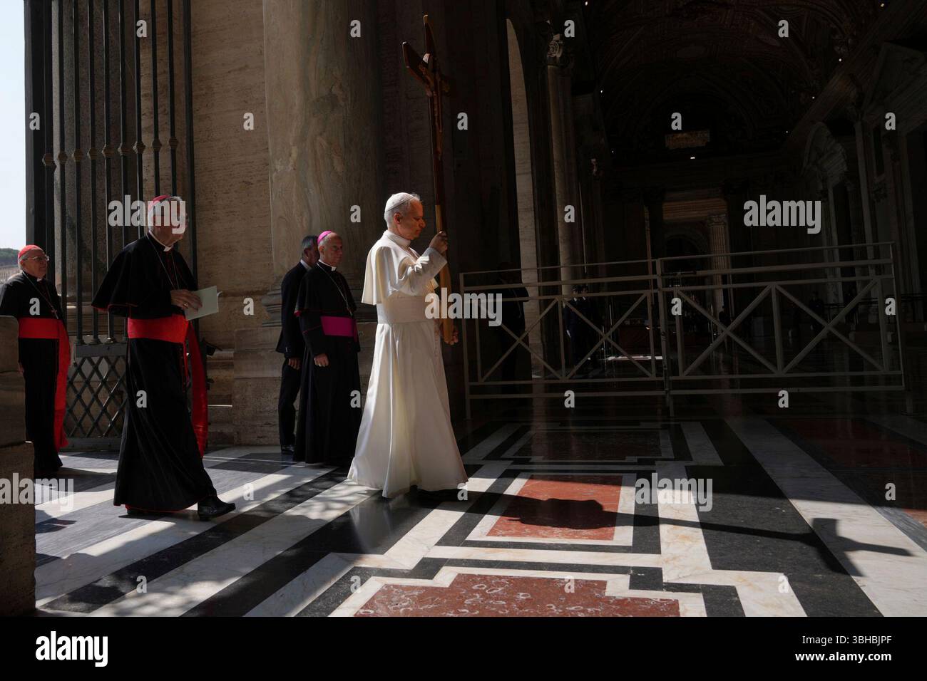 Pope Leo XIV leads a procession through the Holy Door of St. Peter's ...