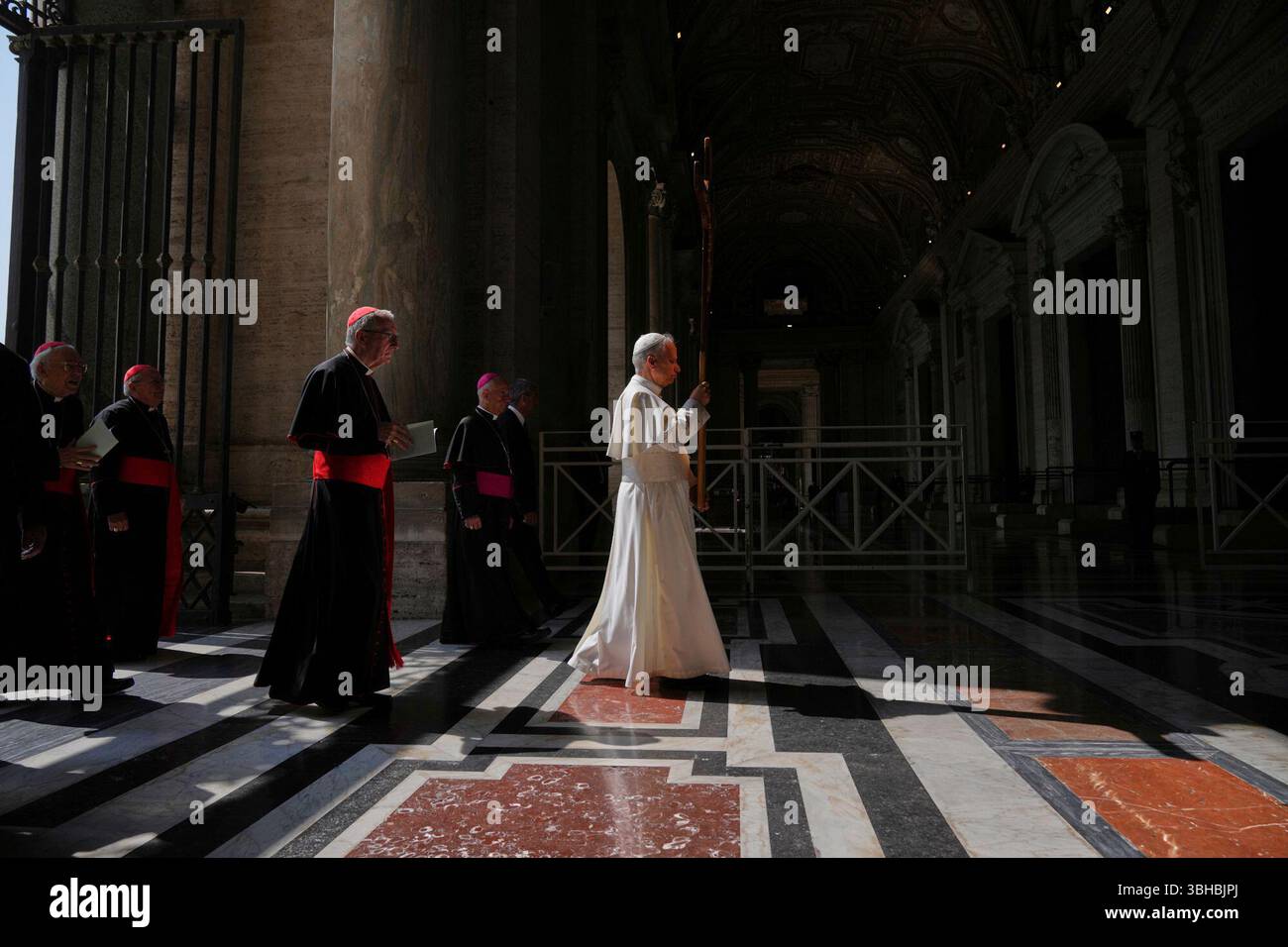 Pope Leo XIV leads a procession through the Holy Door of St. Peter's ...