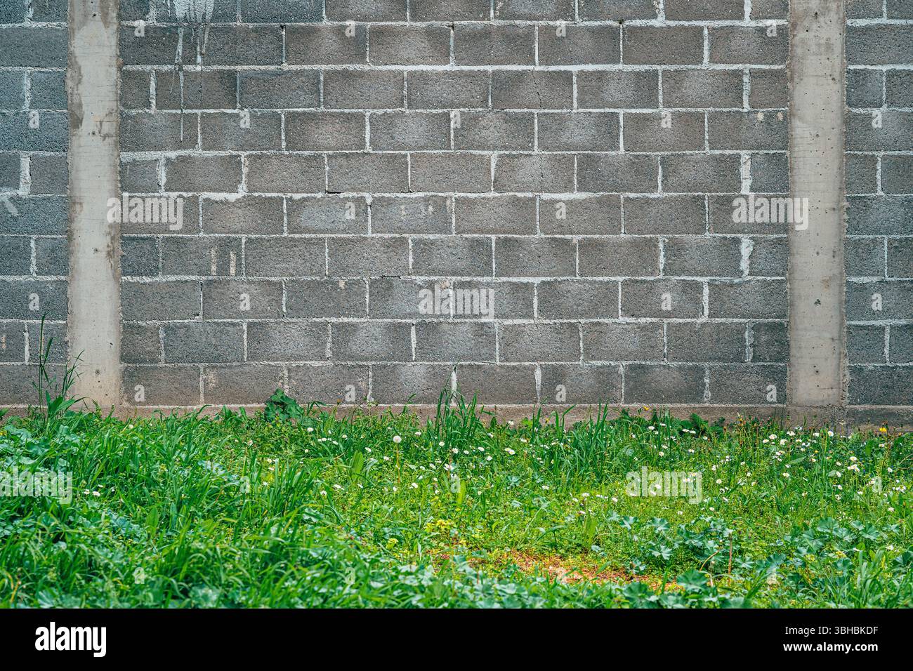 Texture of gray cement block wall pattern as background Stock Photo - Alamy