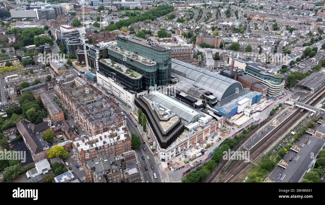 EDITORIAL USE ONLY A football pitch is installed on a roof terrace at ...