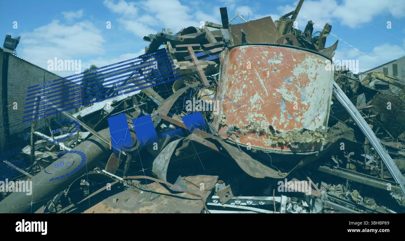 Displaying heap of rusted metal scraps at scrap yard, with corroded ...