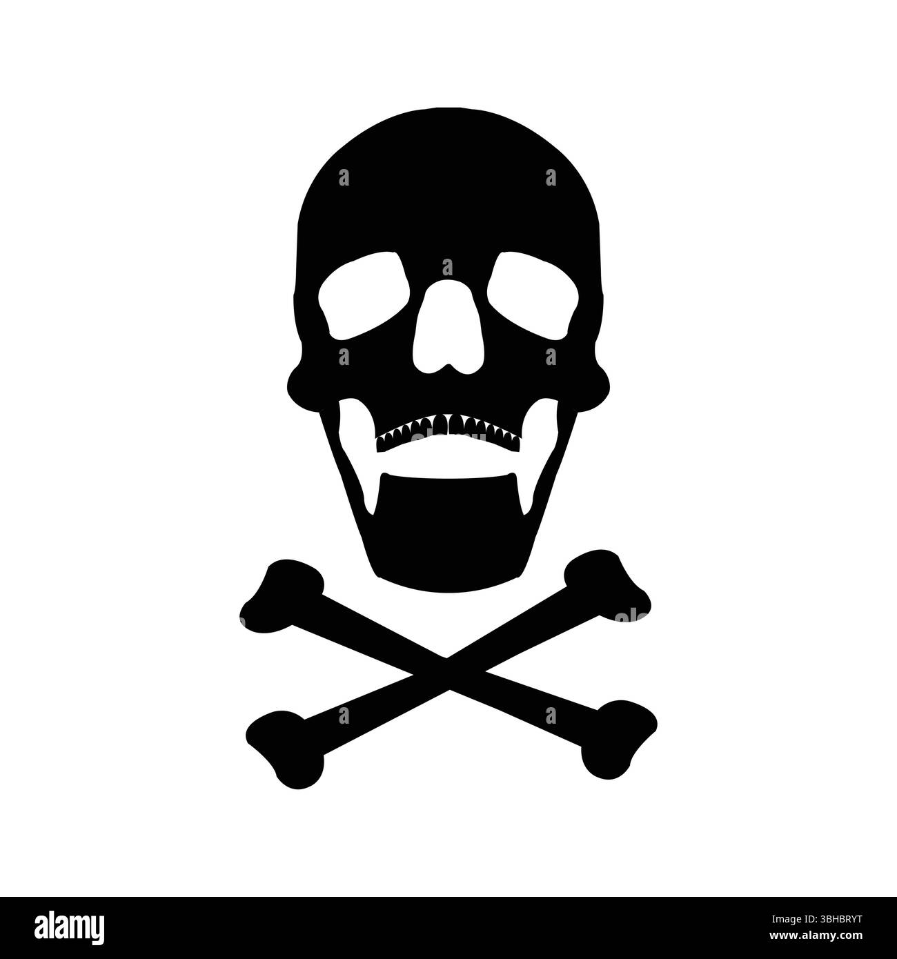Spooky skeleton head logo illustration Stock Vector Image & Art - Alamy