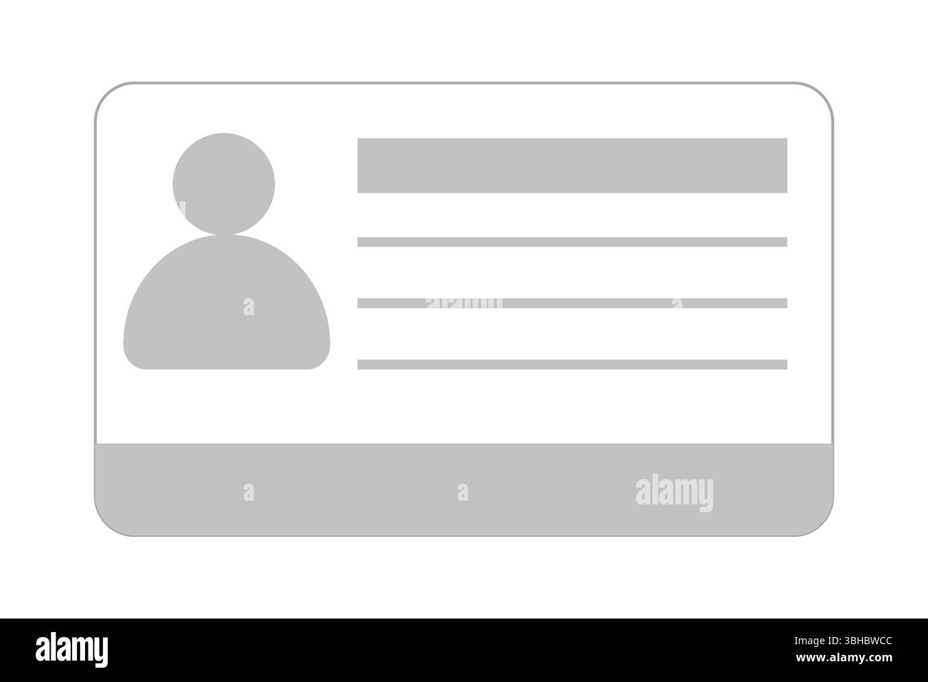 Id card identification badge simple icon. Driver license, verify ...