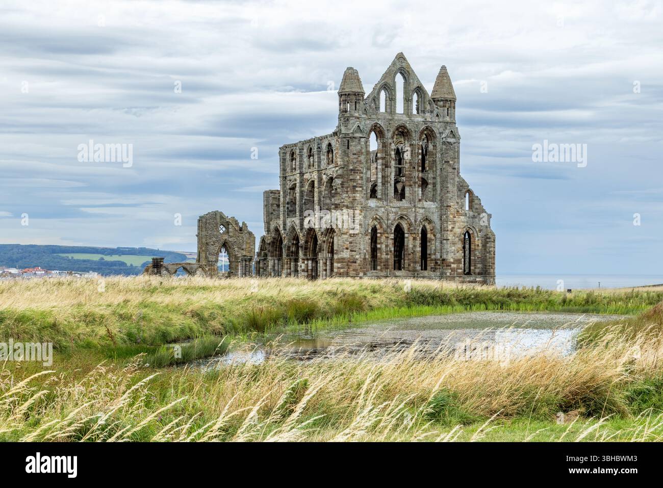 Whitby Abbey's dramatic ruins tower above the Yorkshire coast, famed ...