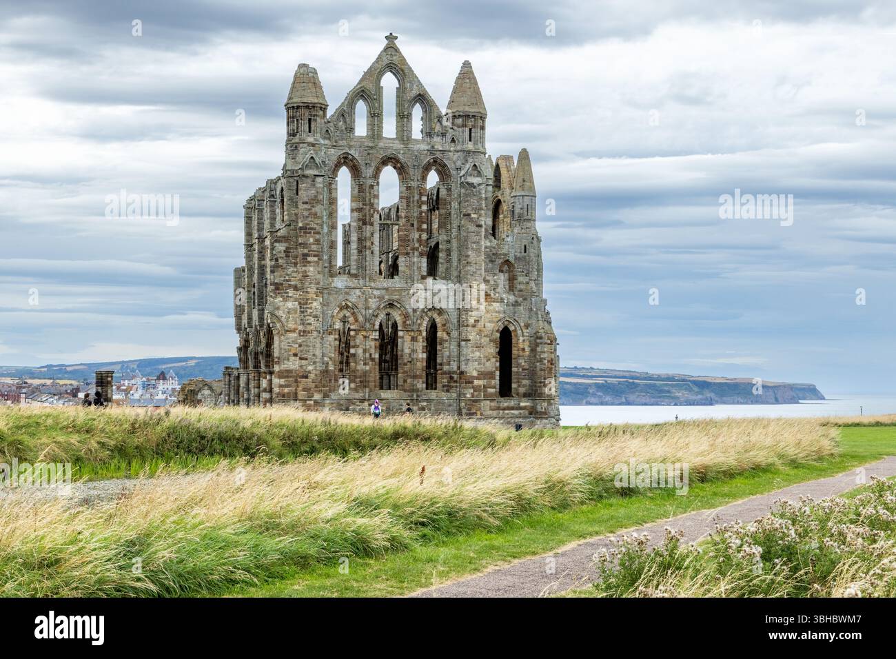 Whitby Abbey's dramatic ruins tower above the Yorkshire coast, famed ...