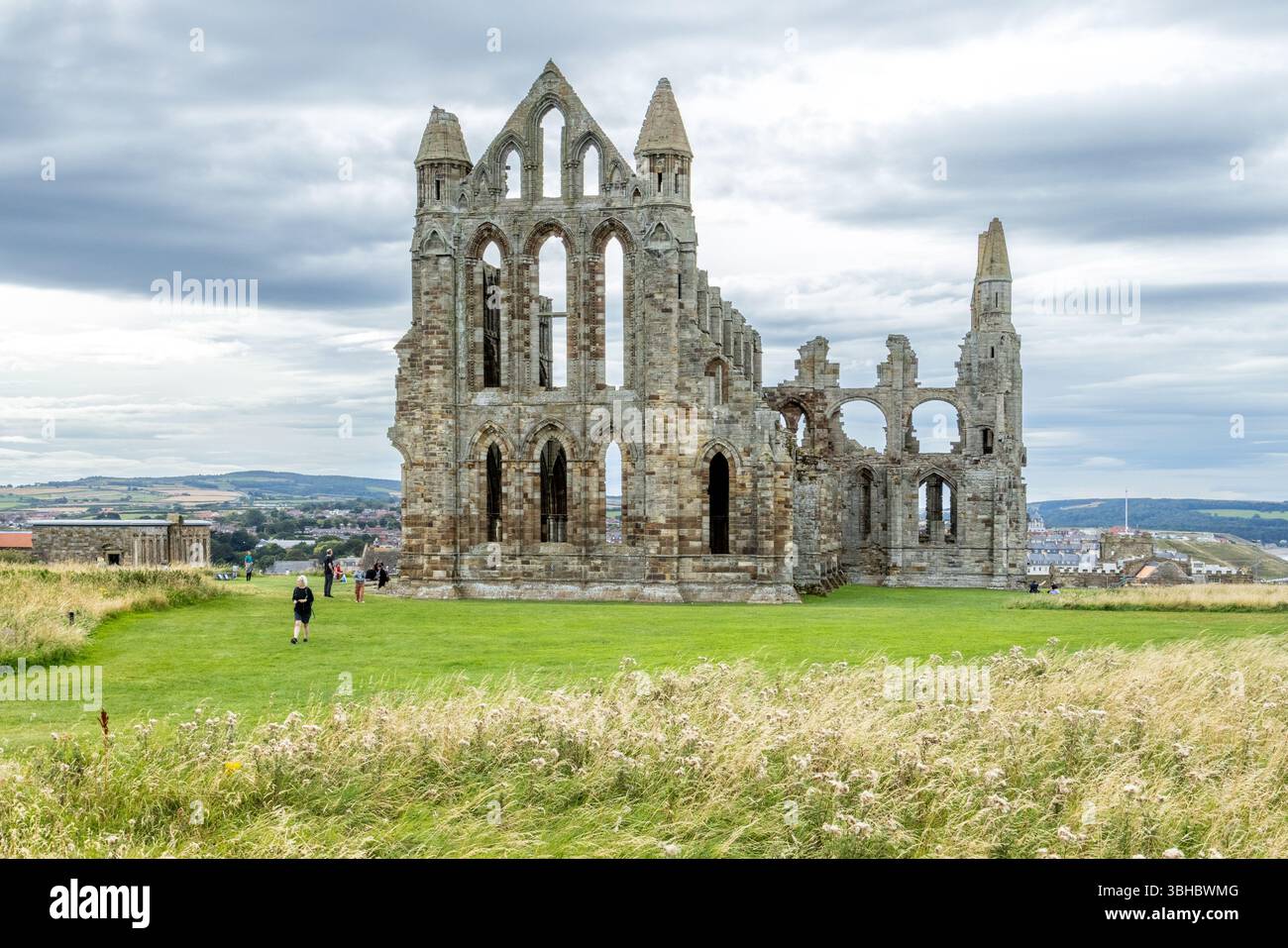 Whitby Abbey's dramatic ruins tower above the Yorkshire coast, famed ...