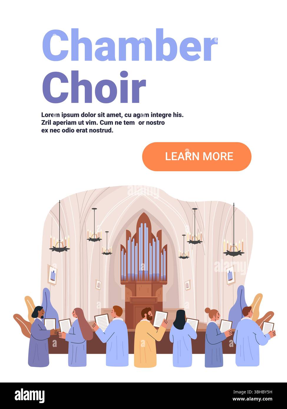 Organ and the choir Stock Vector Images - Alamy