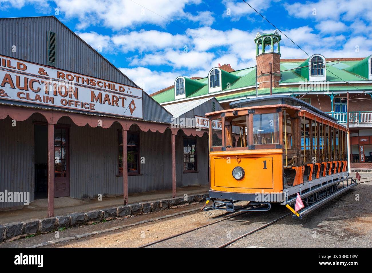 Old Tram Cars and Historic Buildings in the Big Hole Diamond Mine and ...