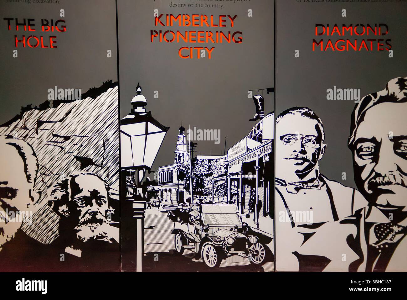 Kimberley diamond museum. Re-created diamond mining tunnels at the ...