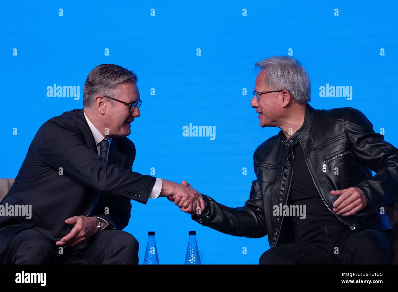 Prime Minister Sir Keir Starmer (left) takes part in a panel discussion ...