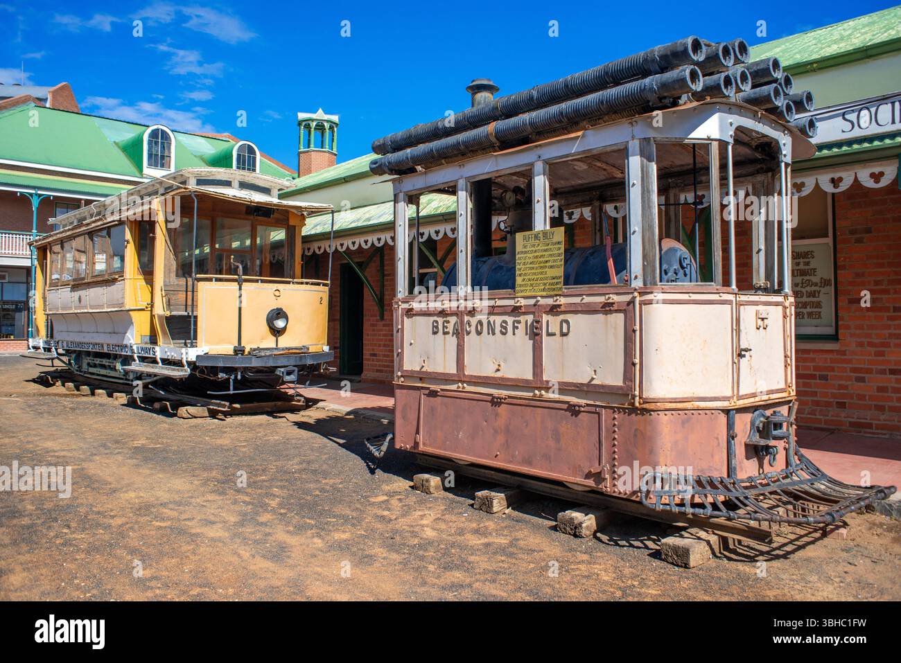 Old Tram Cars and Historic Buildings in the Big Hole Diamond Mine and ...