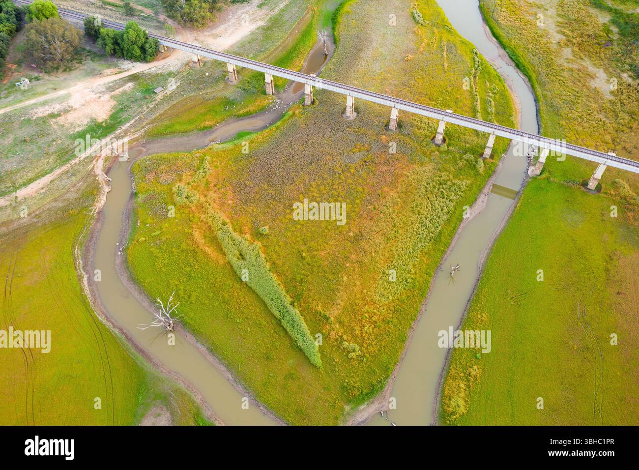 Aerial view over drying lake hi-res stock photography and images - Alamy