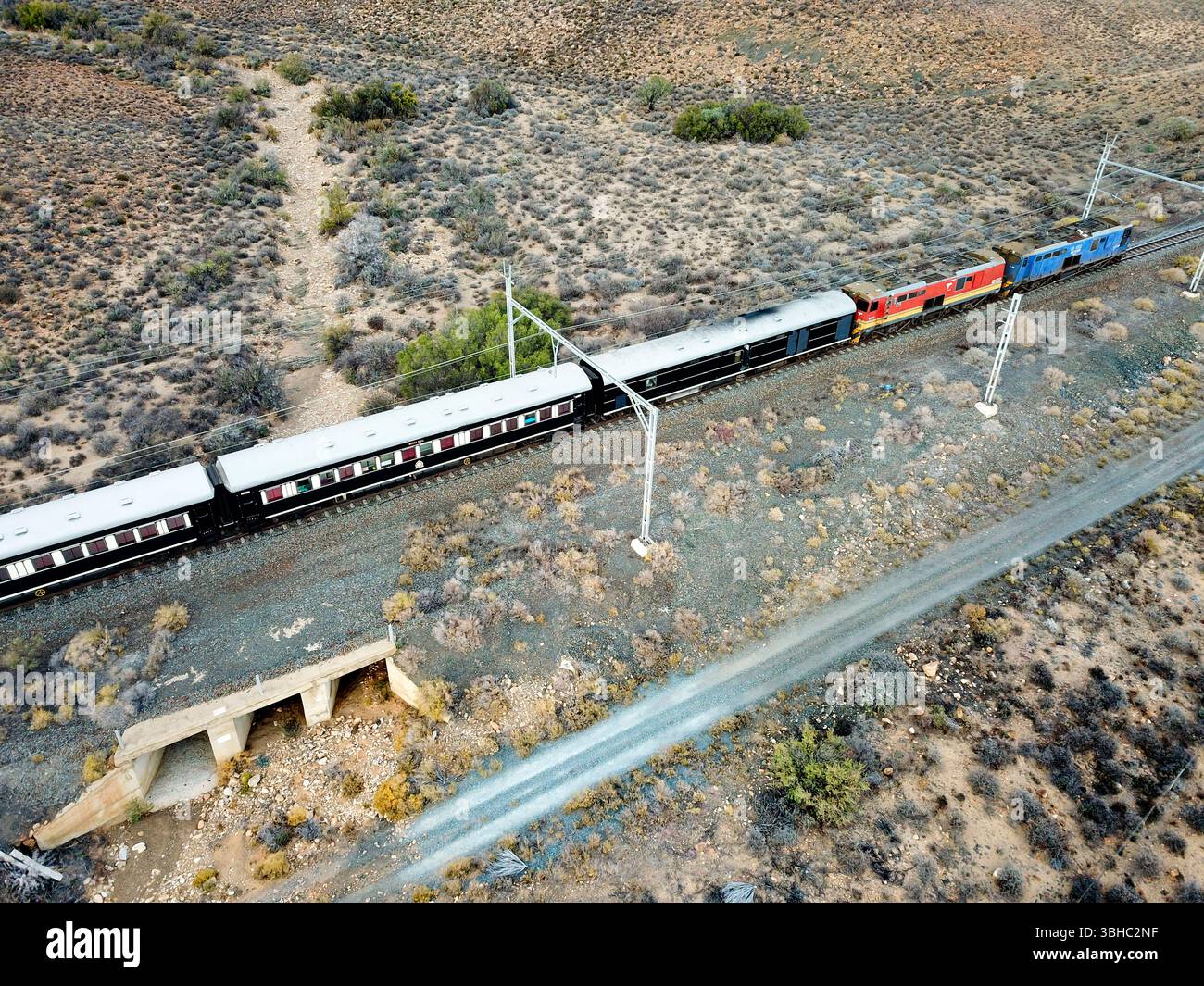 The Rovos Rail luxury train travelling between Cape Town and Pretoria ...