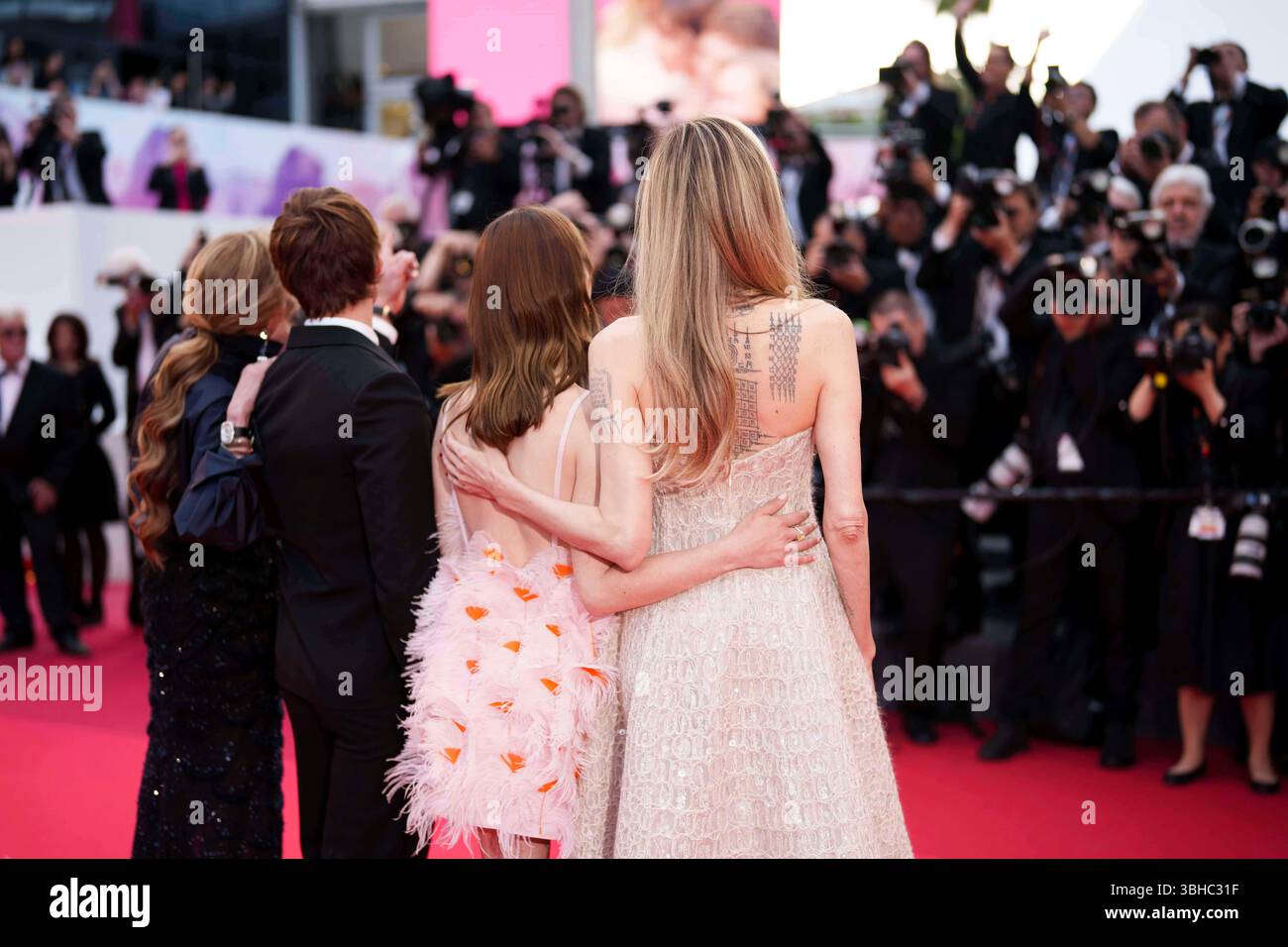 Angelina Jolie, from right, Marie Colomb, Finn Bennett and Caroline ...