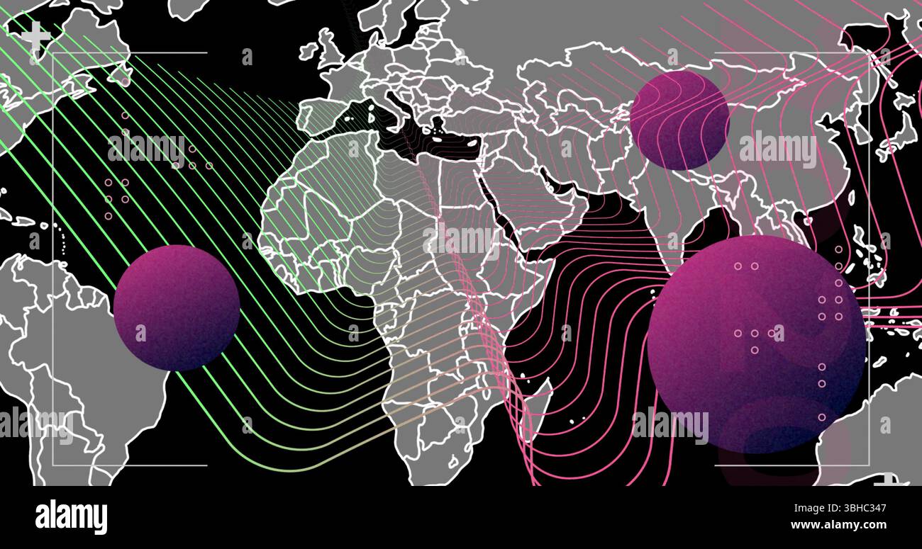 World map interconnected concept global hi-res stock photography and ...