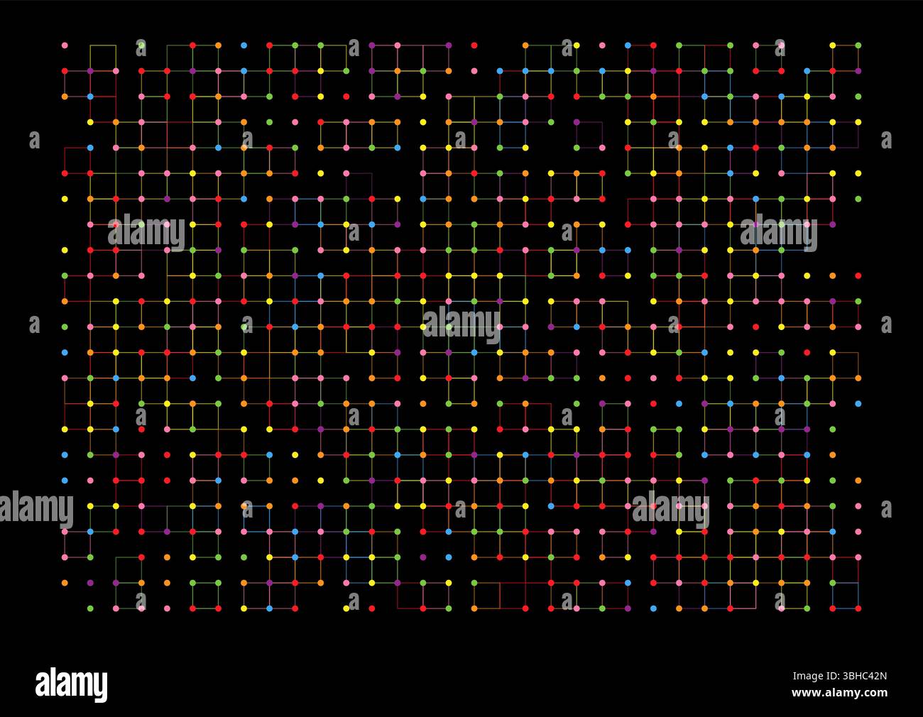 Dots lines connections design Stock Vector Images - Alamy