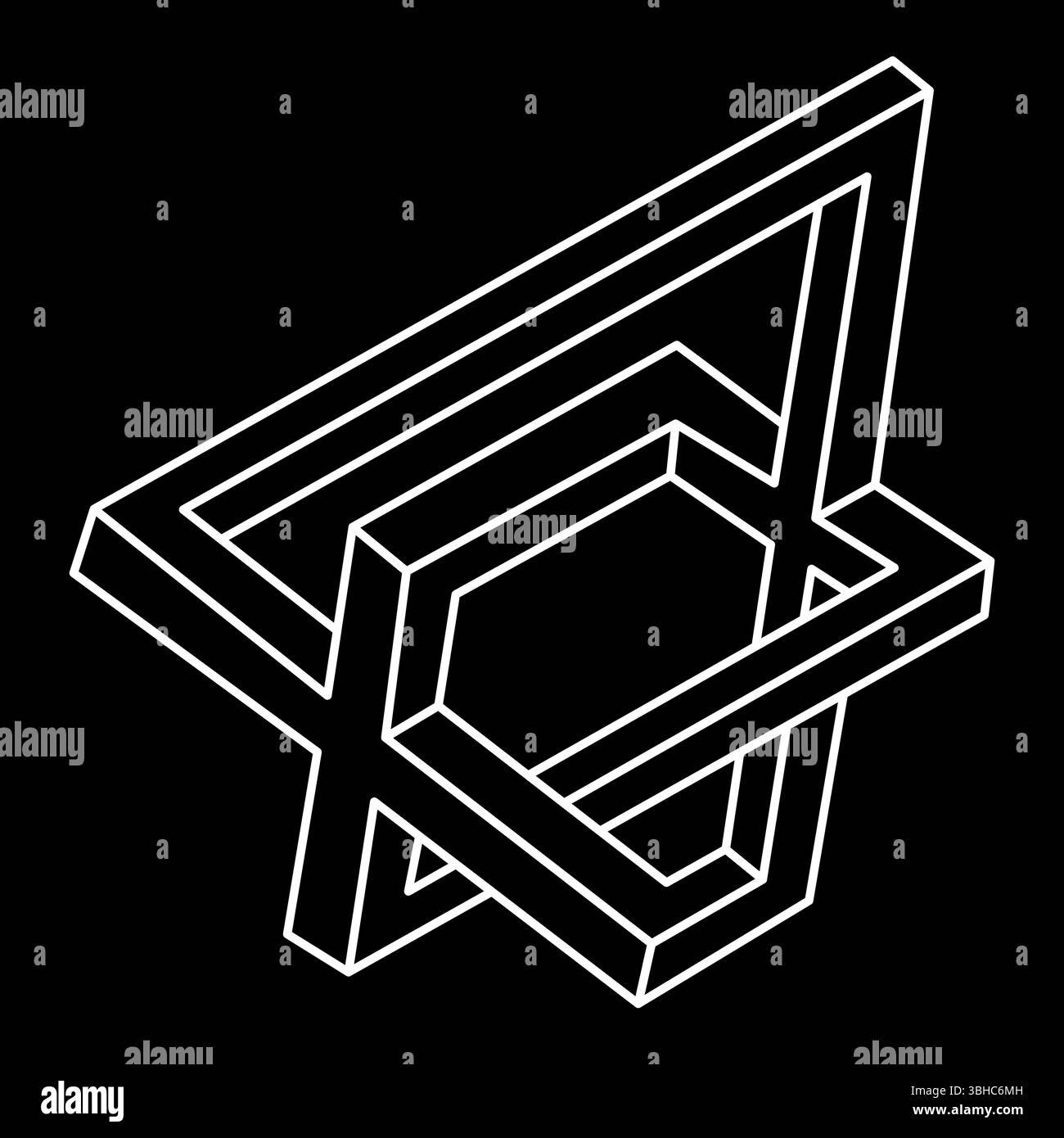 Unreal geometric figures. Impossible shapes. Web design element ...