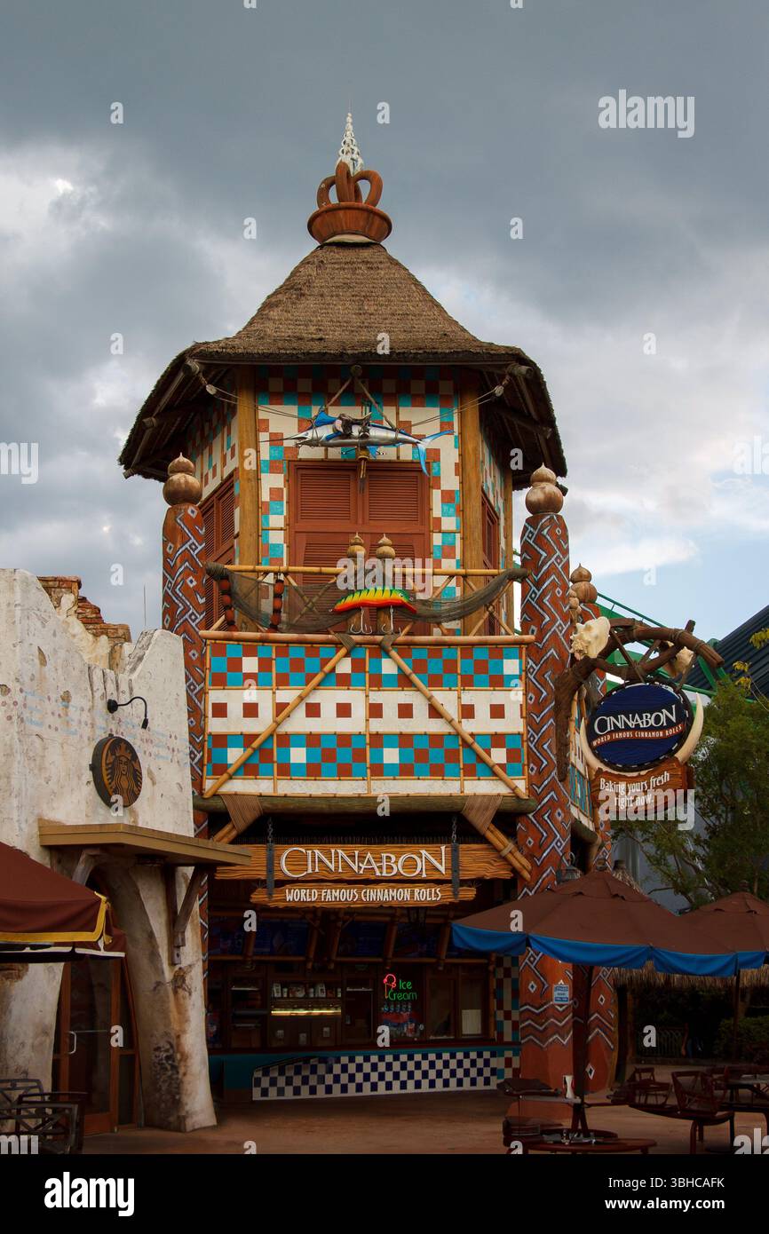 The Port of Entry in Island of Adventure amusement park, Universal ...