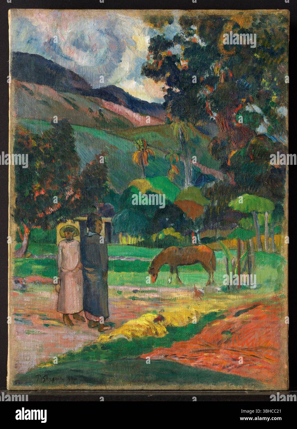 Tahitian Landscape. Paul Gauguin. 1892 Stock Photo - Alamy