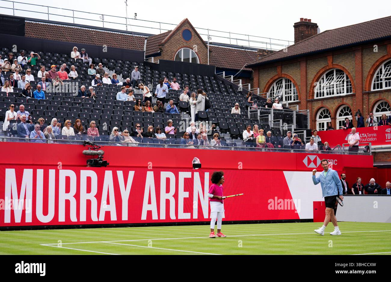 Andy Murray on Centre Court, which has been renamed Andy Murray Arena ...