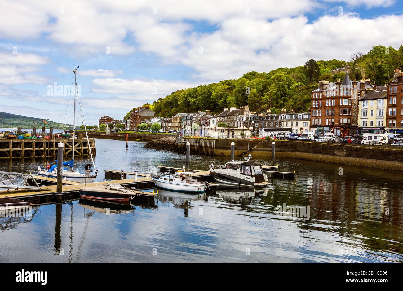 View of Rothesay and the harbour Stock Photo - Alamy