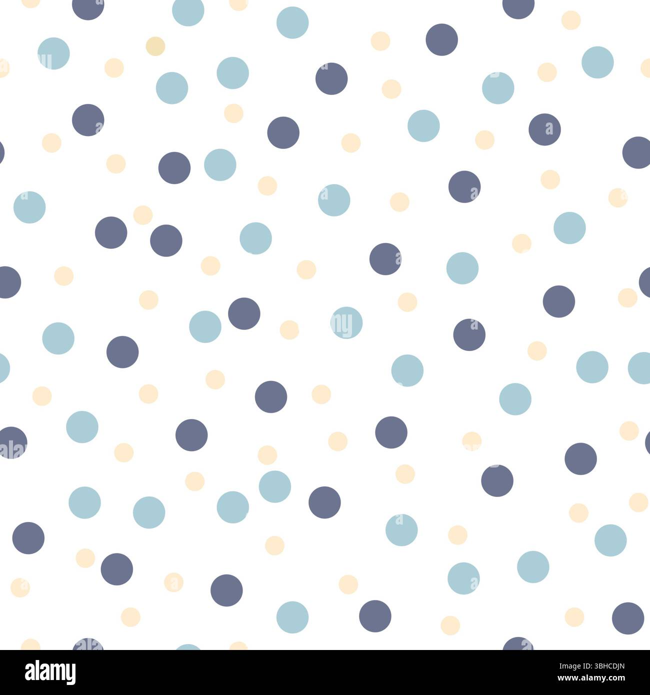Dotted seamless pattern with vintage color palette isolated. Polka dots ...