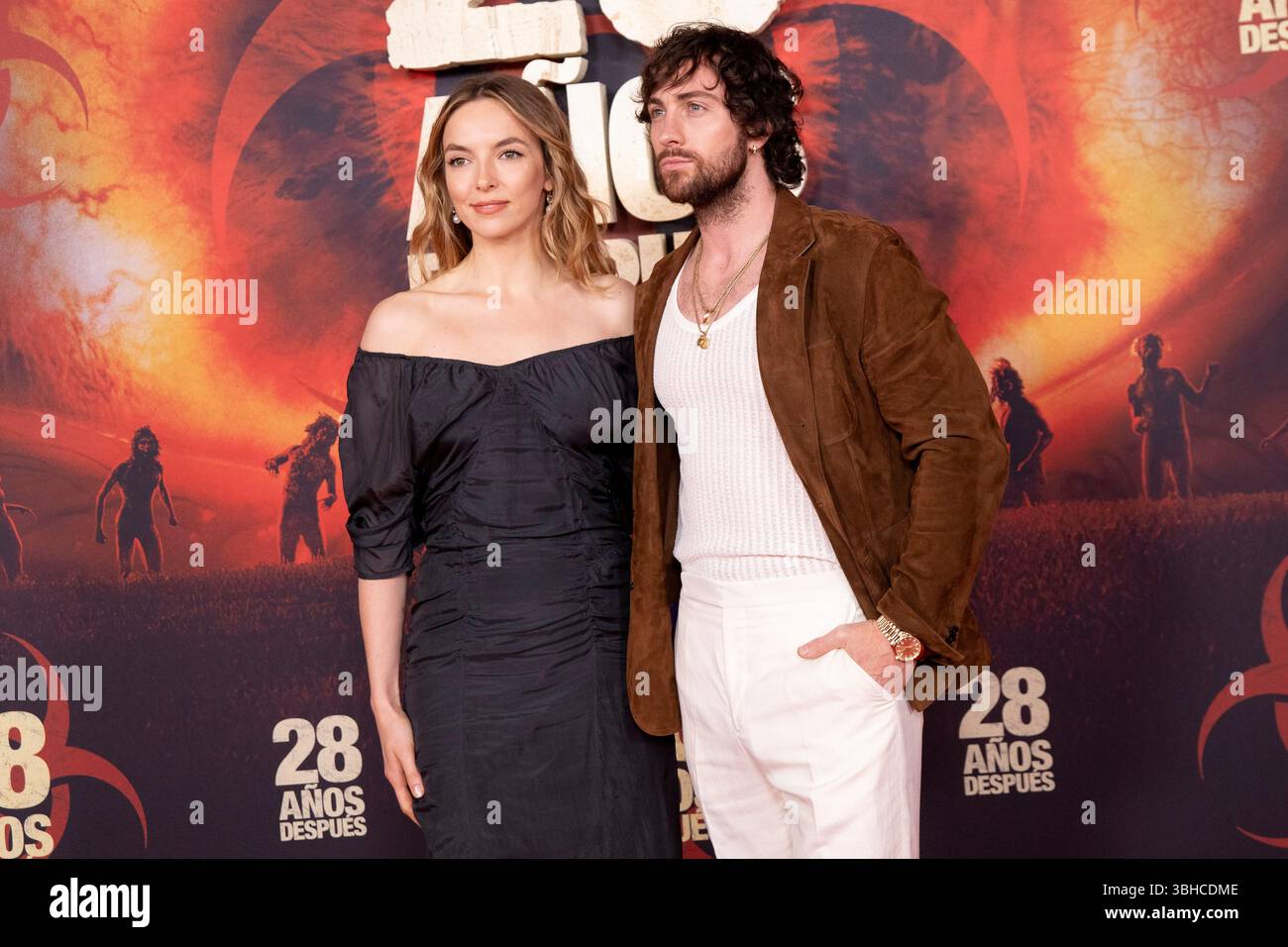 Actress Jodie Comer and actor Aaron Taylor-Johnson attended the '28 ...