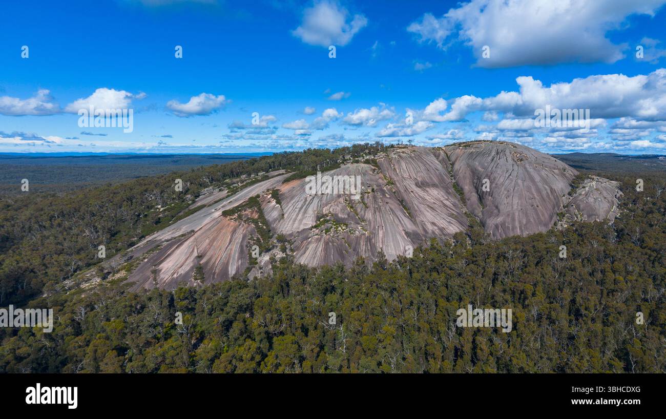 Aerial view of Bald Rock National Park, a national park in northern New ...