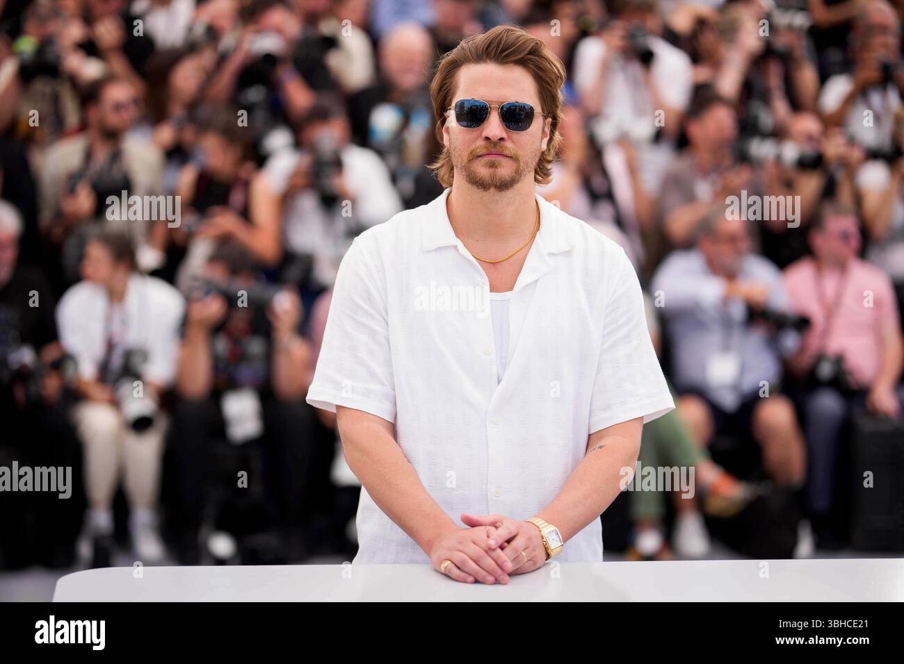 Luke Grimes poses for photographers at the photo call for the film ...
