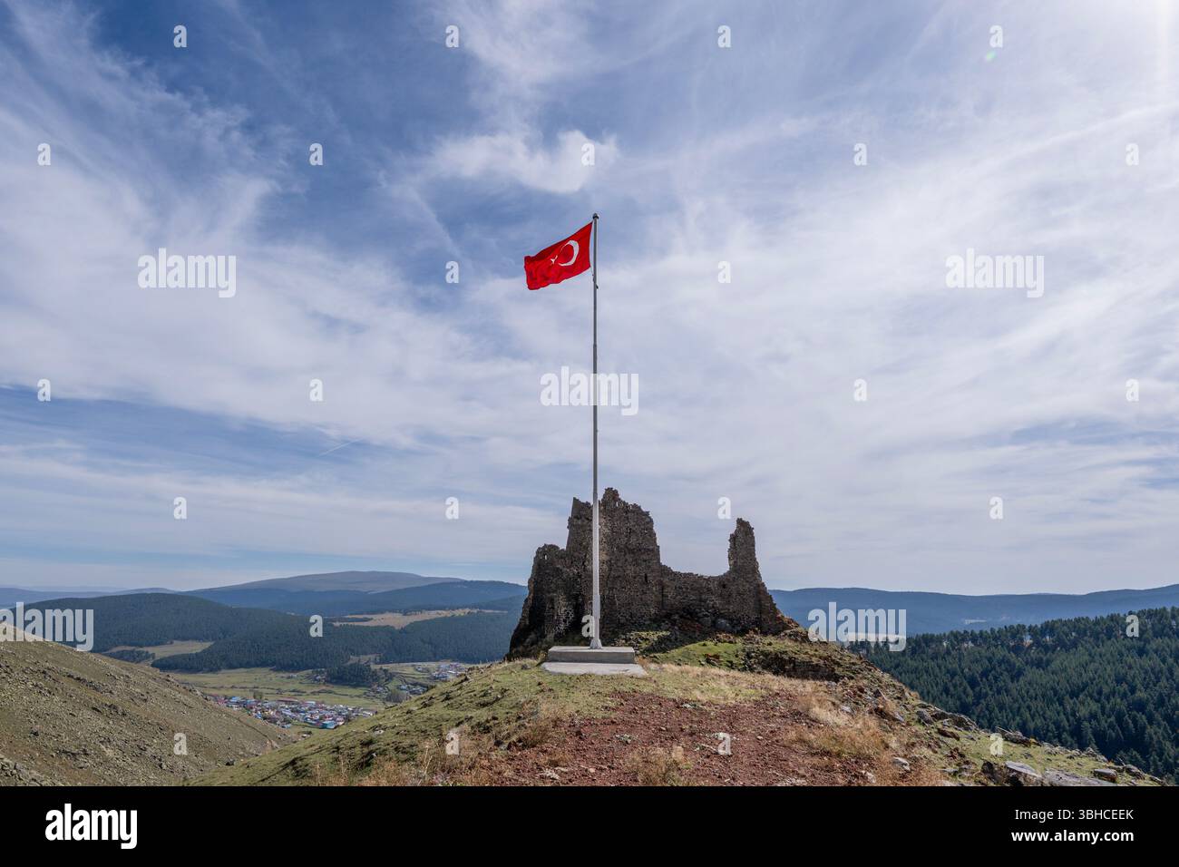 Kinzi Castle or Kindzi Castle in the Middle Ages in the Ardahan, in the ...