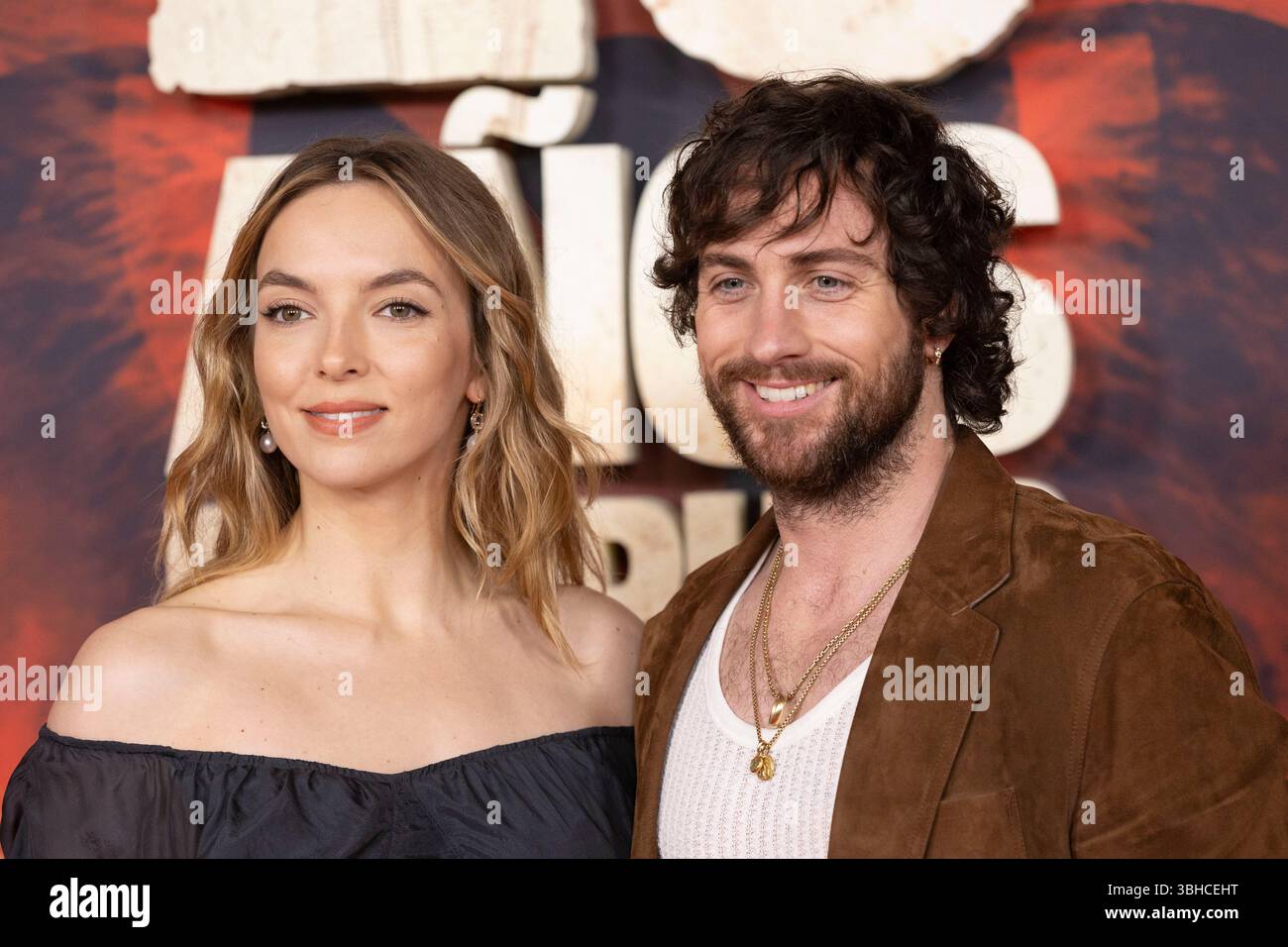 Madrid, Spain. 06th June, 2025. Actress Jodie Comer and actor Aaron ...