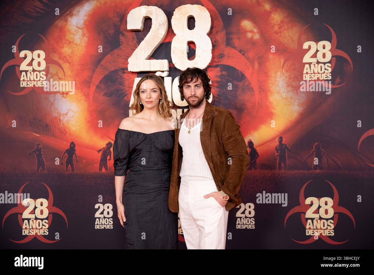 Madrid, Spain. 06th June, 2025. Actress Jodie Comer and actor Aaron ...