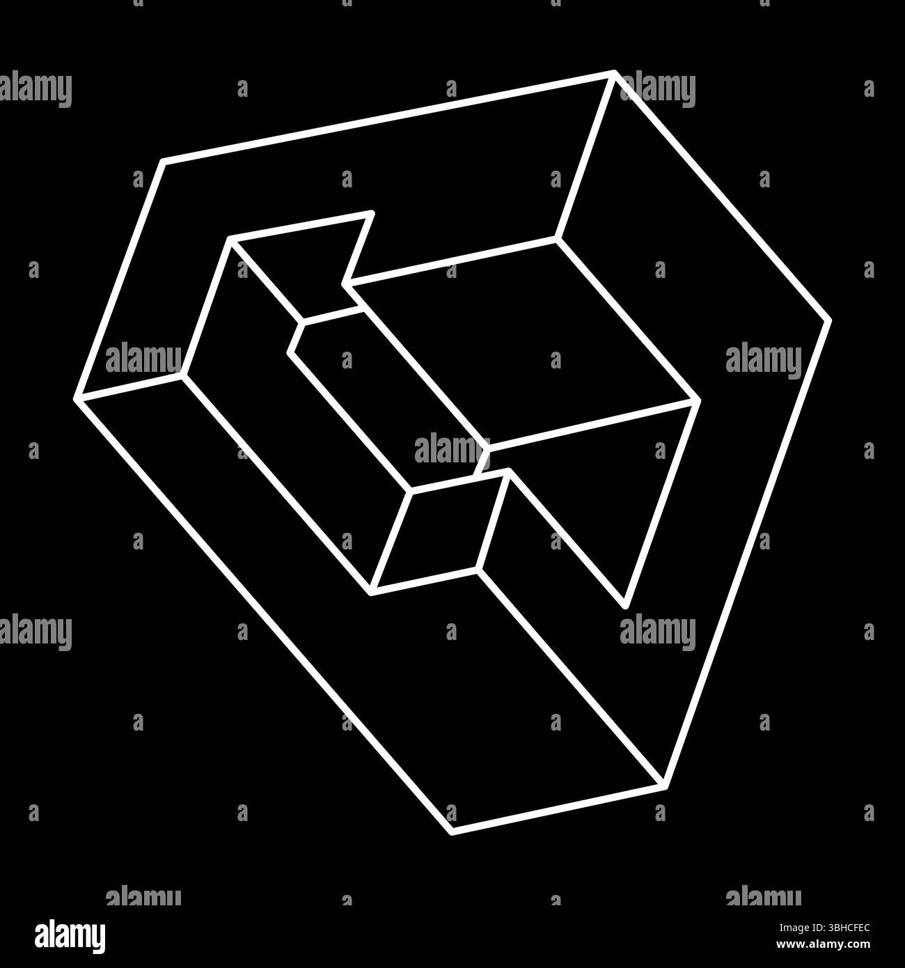 Impossible objects. Line geometric shapes. Optical illusion figures Stock Vector Image & Art - Alamy