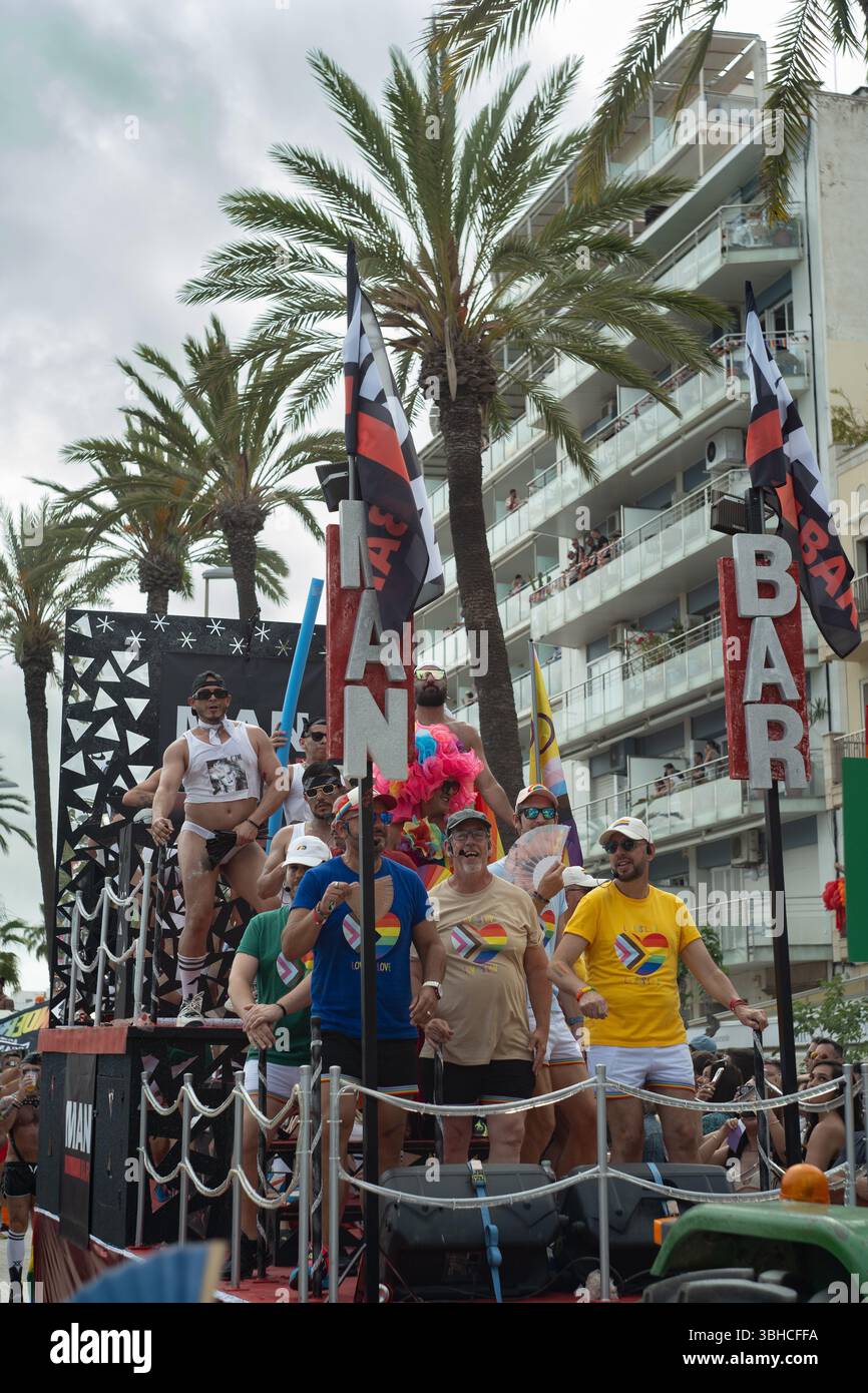 Barcelona, Catalonia, Spain, June 8, 2025, hundreds of people from the ...