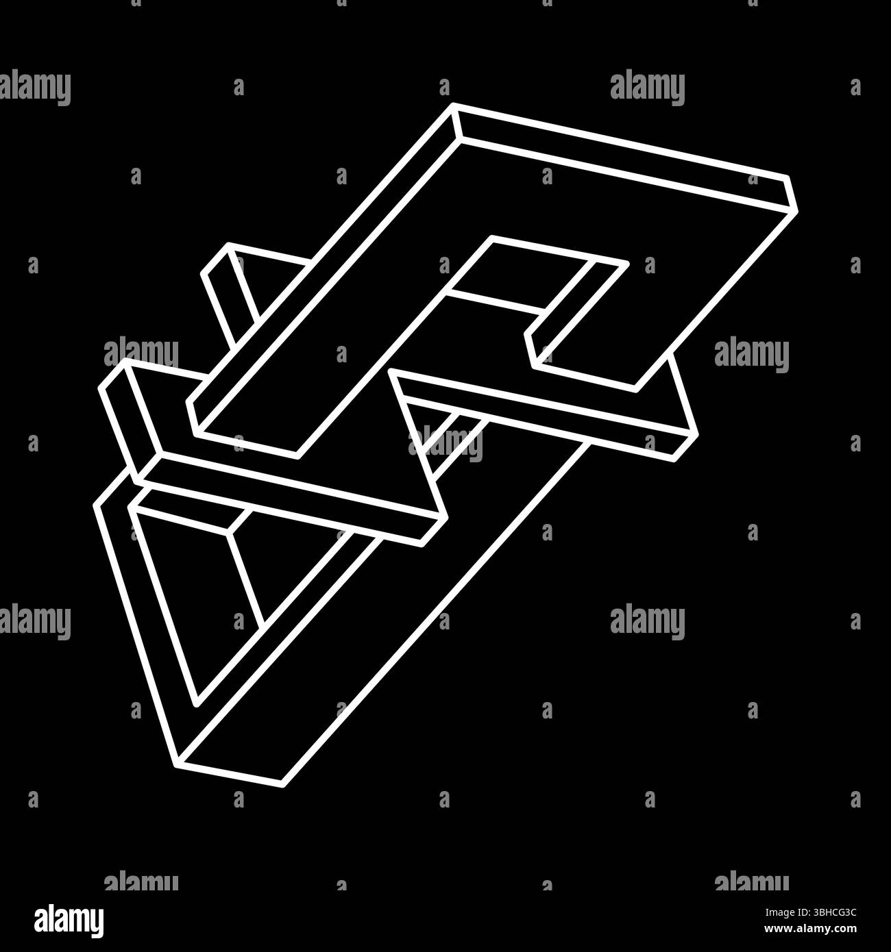 Impossible shapes. Escher style. Sacred geometry. Optical illusion ...