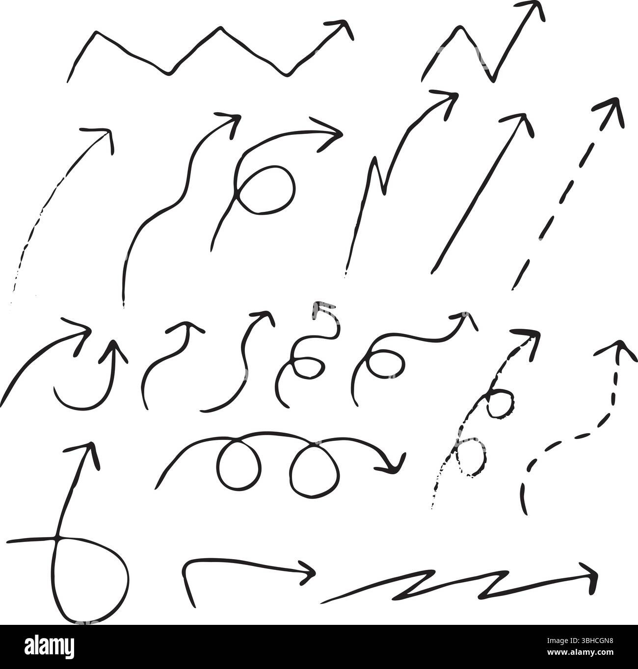 Rough handwriting icon set Stock Vector Images - Alamy