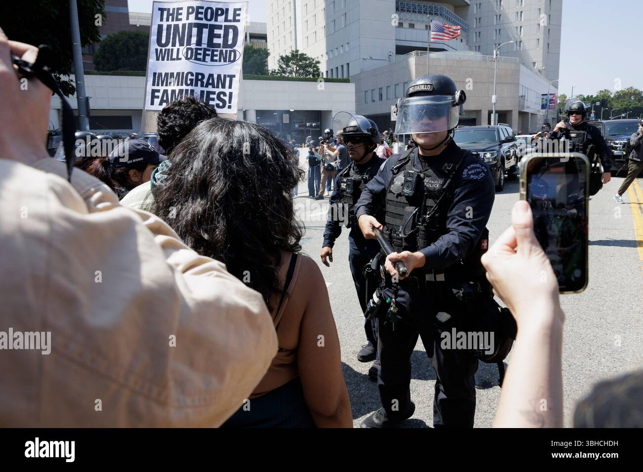 Los Angeles, USA. 08th June, 2025. Los Angeles Police Department metro ...