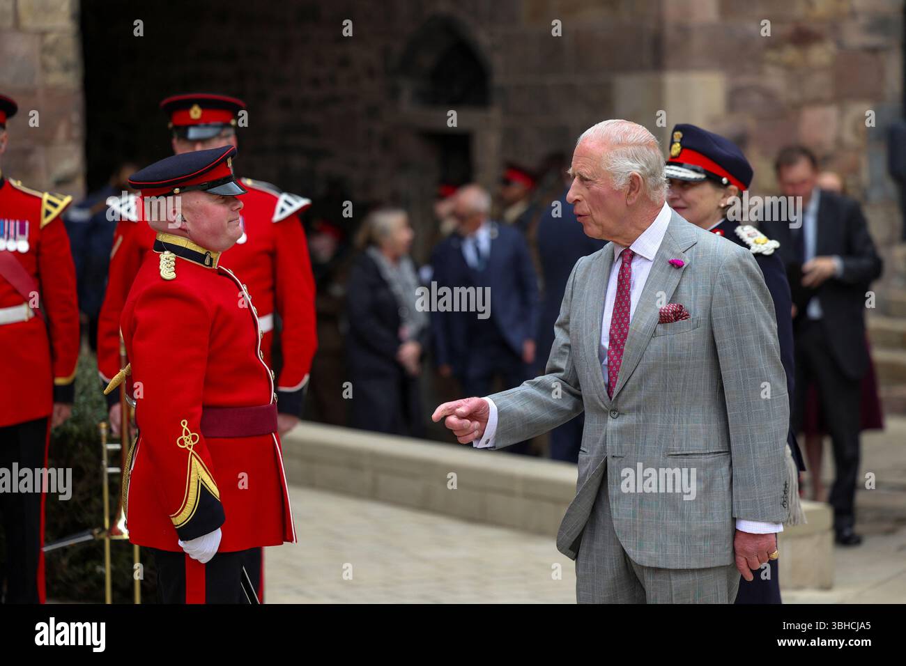 King Charles III takes part in a short Ceremony of the Keys during his ...
