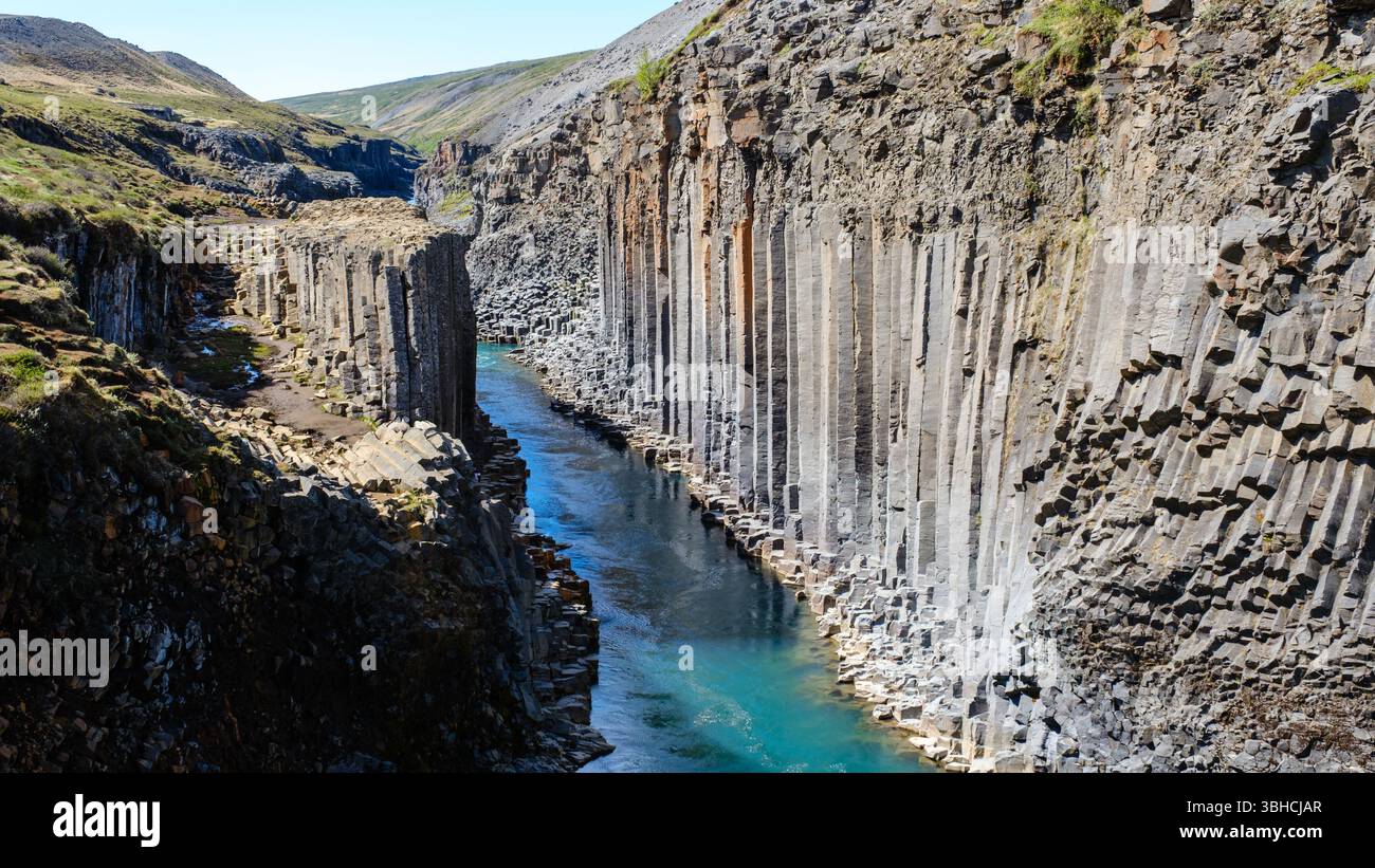 Studlagil canyon features basalt columns hi-res stock photography and images - Alamy