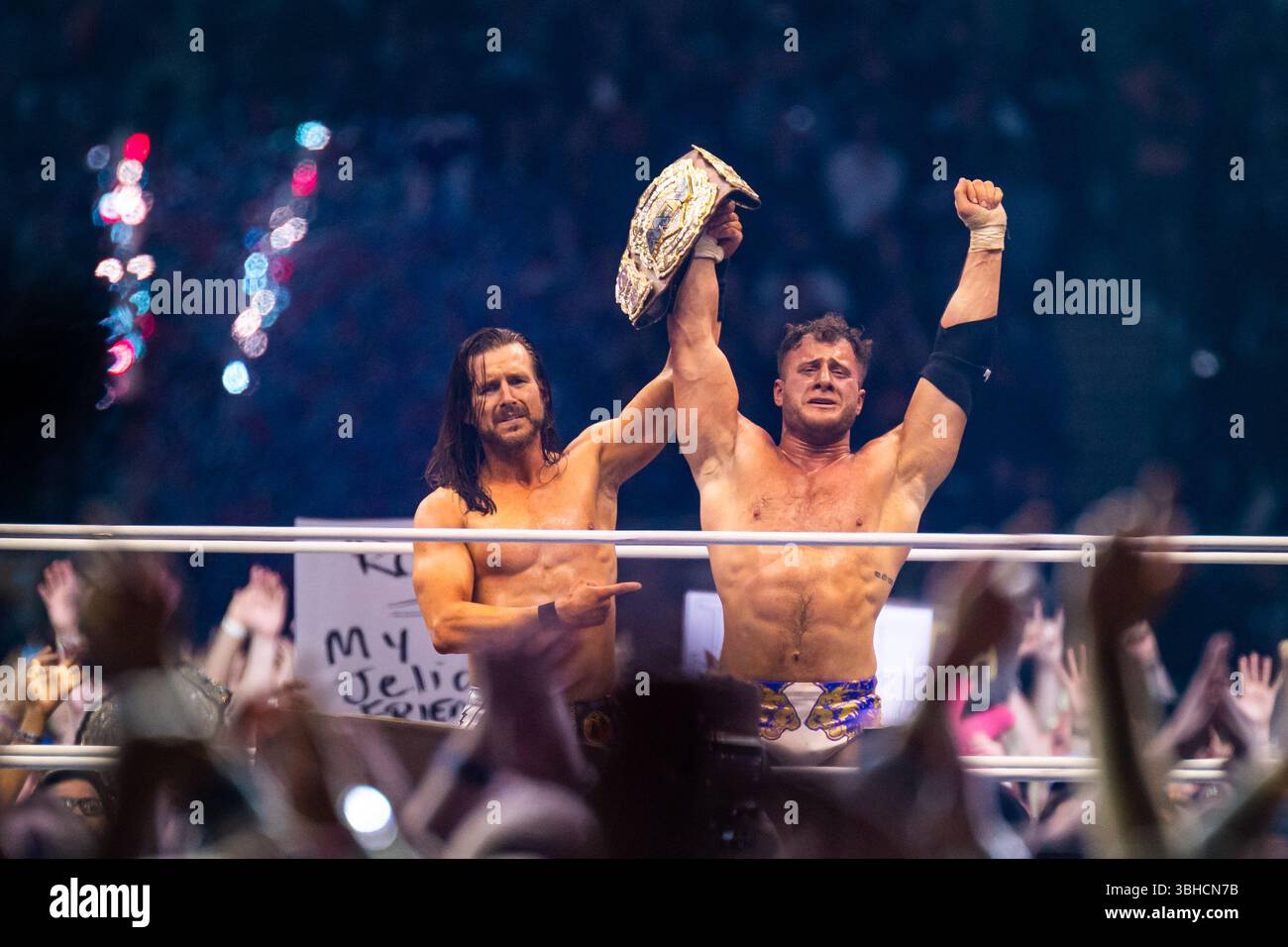 Adam Cole and MJF mjat All Elite Wrestling: All In 2023, at Wembley ...