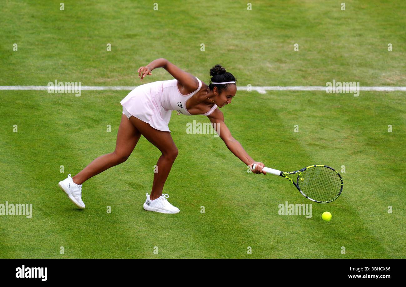 Leylah Fernandez during her match against Tatjana Maria (not pictured ...
