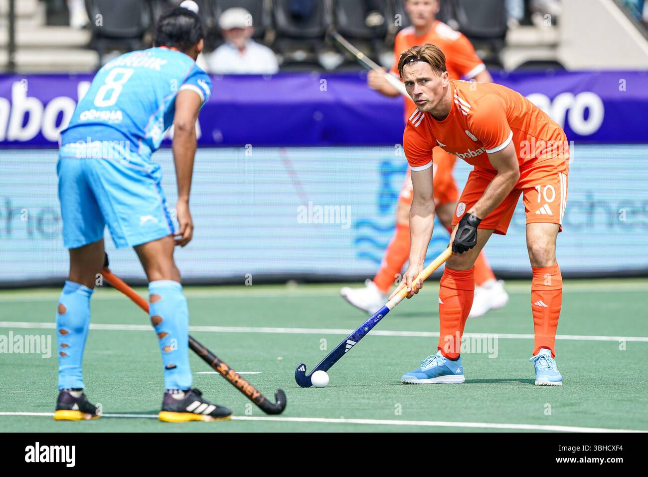 AMSTERDAM, NETHERLANDS - JUNE 9: Hardik Singh of India stands ready ...