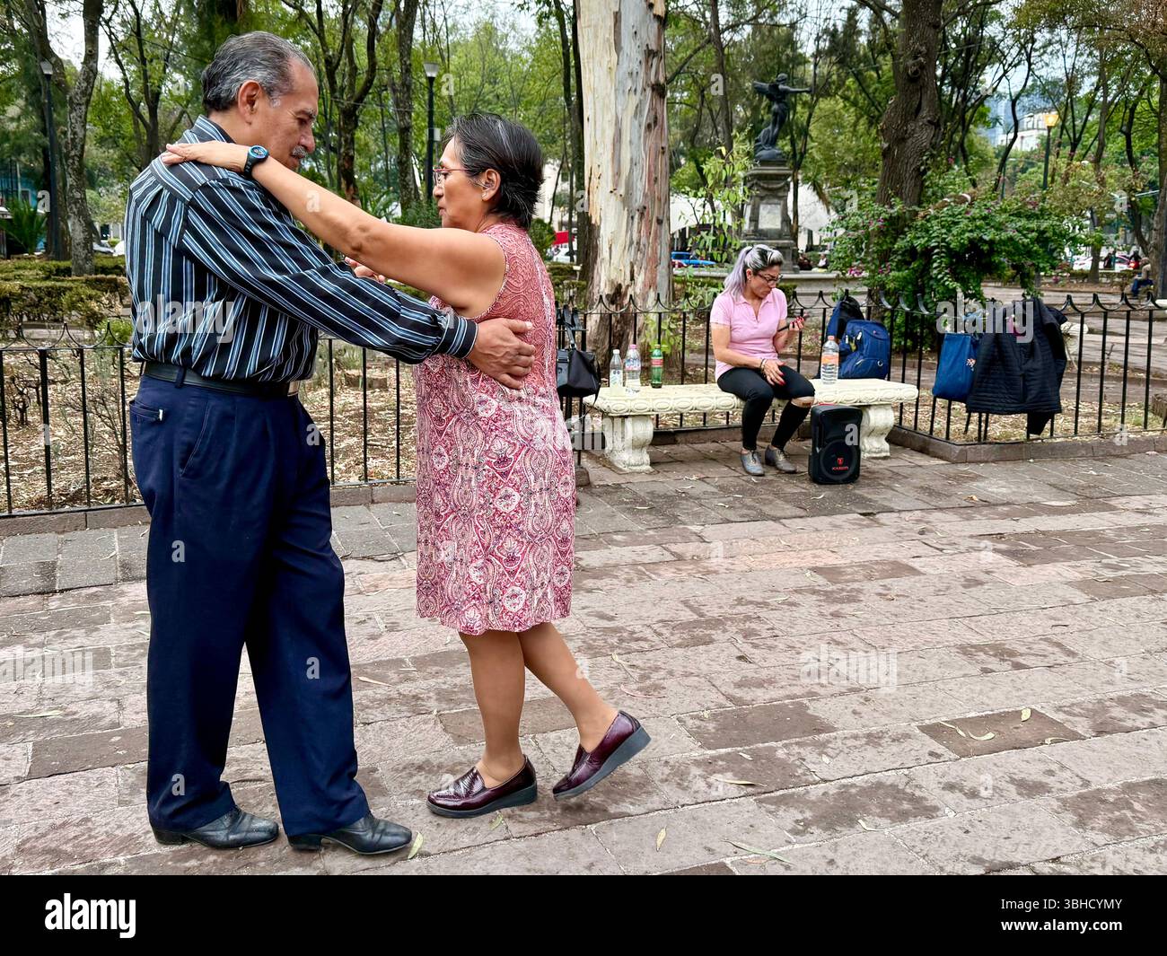 Seniors dancing in the Parque de La Ciudadela, Mexico city, Mexico ...