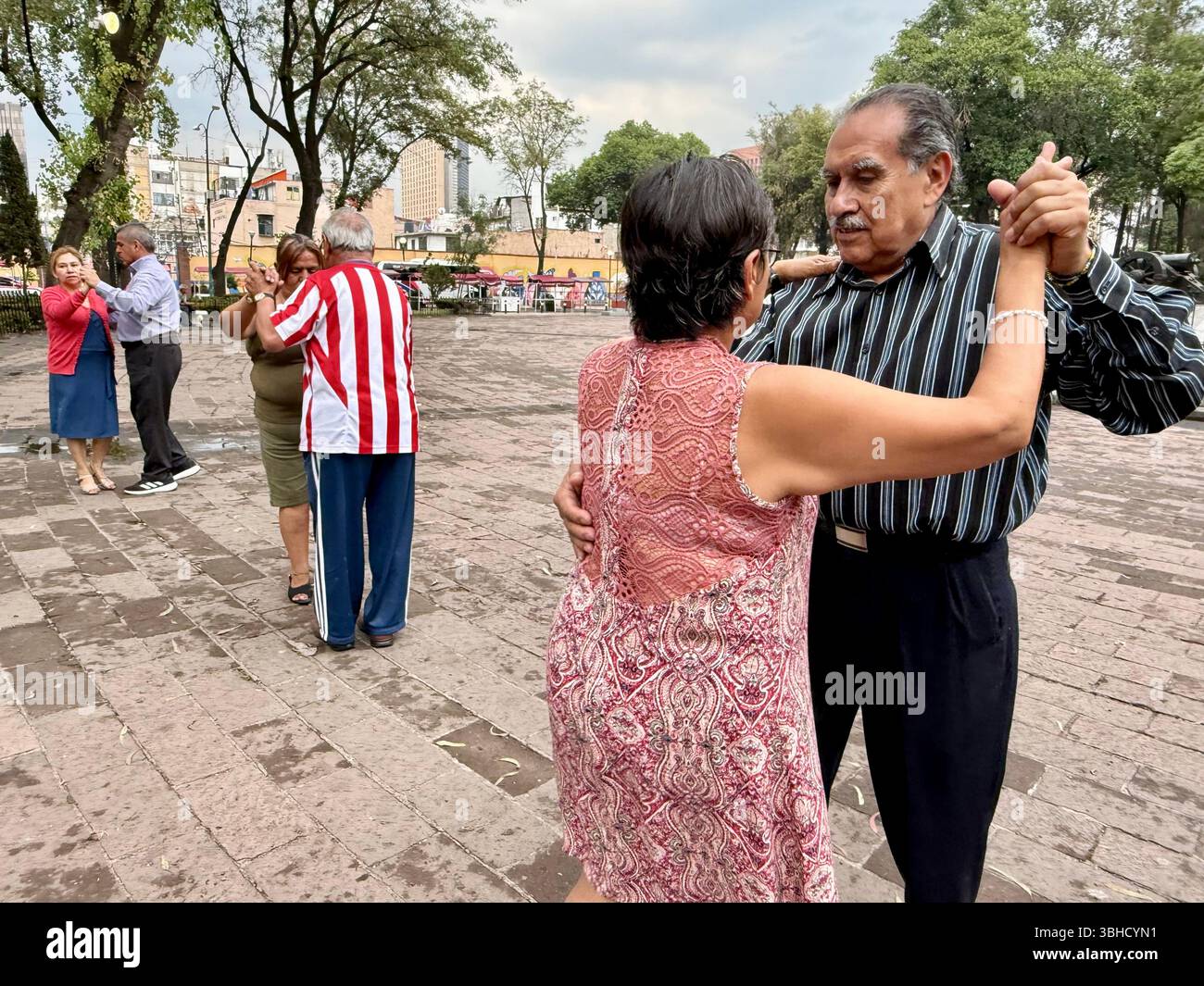 Seniors dancing in the Parque de La Ciudadela, Mexico city, Mexico ...