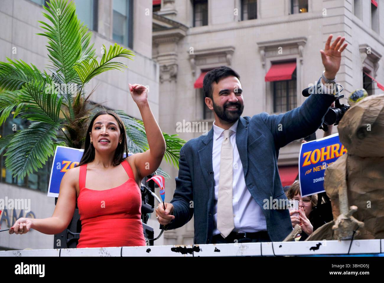 New York, NY, USA. 8th June, 2025. Alexandria Ocasio-Cortez AND Zohran ...