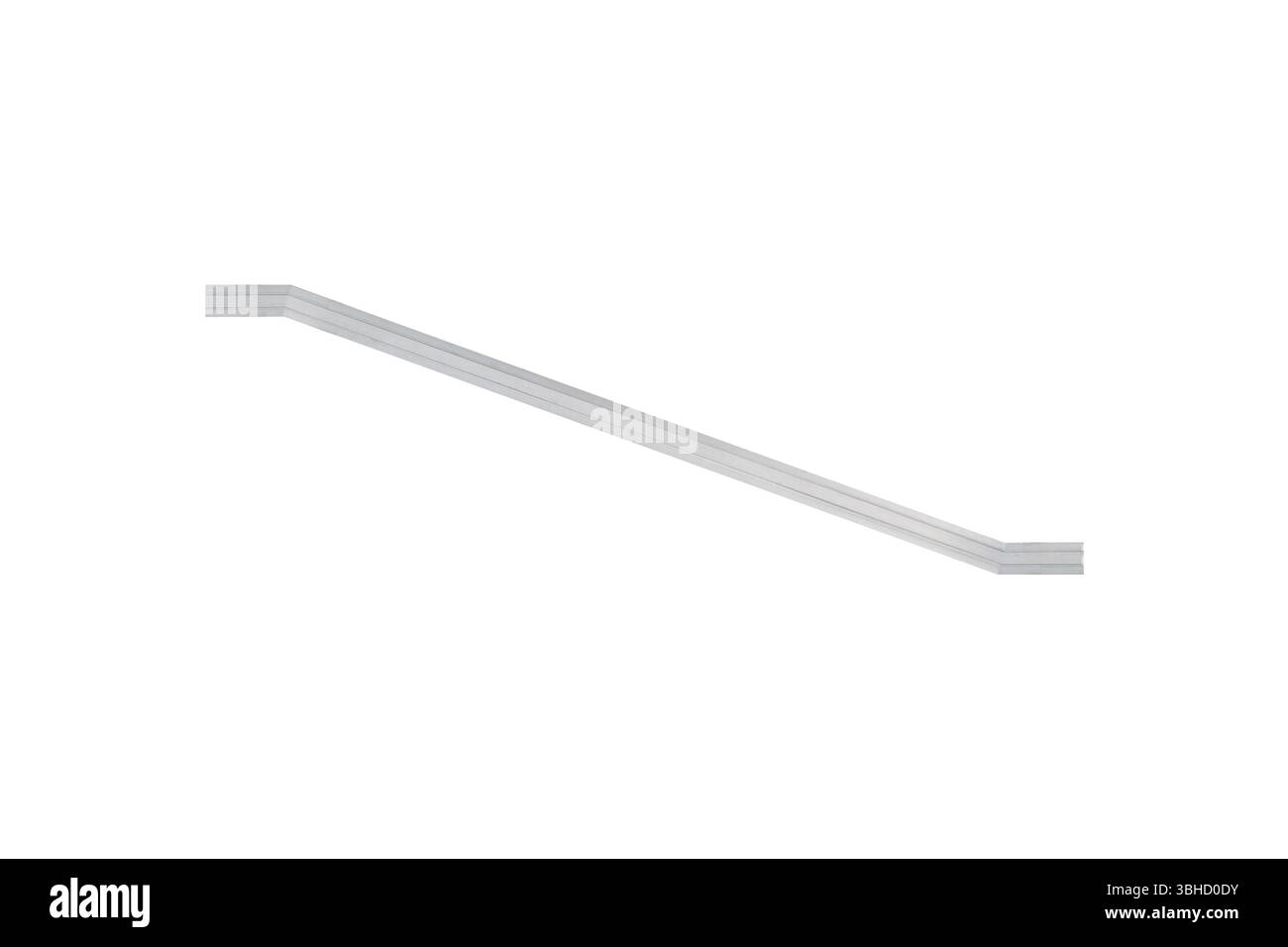 Iron handrail for descending stairs which mounting on wall diagonally ...