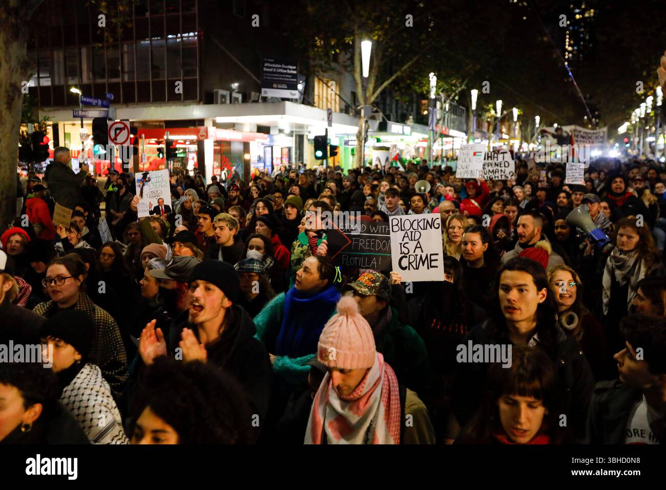 Protesters march around Melbourne's CBD during the rally. Protesters ...