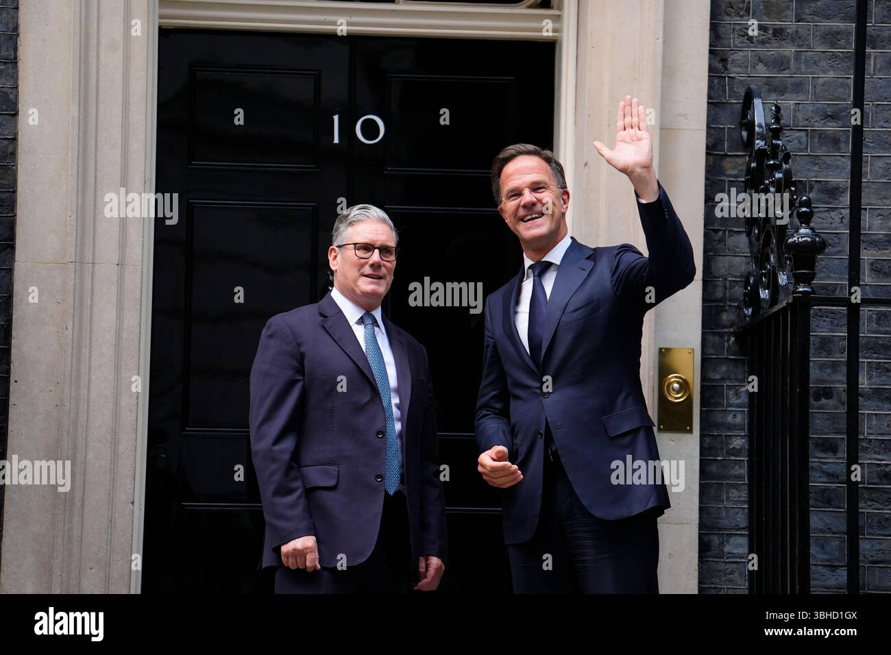 Prime Minister Sir Keir Starmer (left) welcomes Nato Secretary General ...